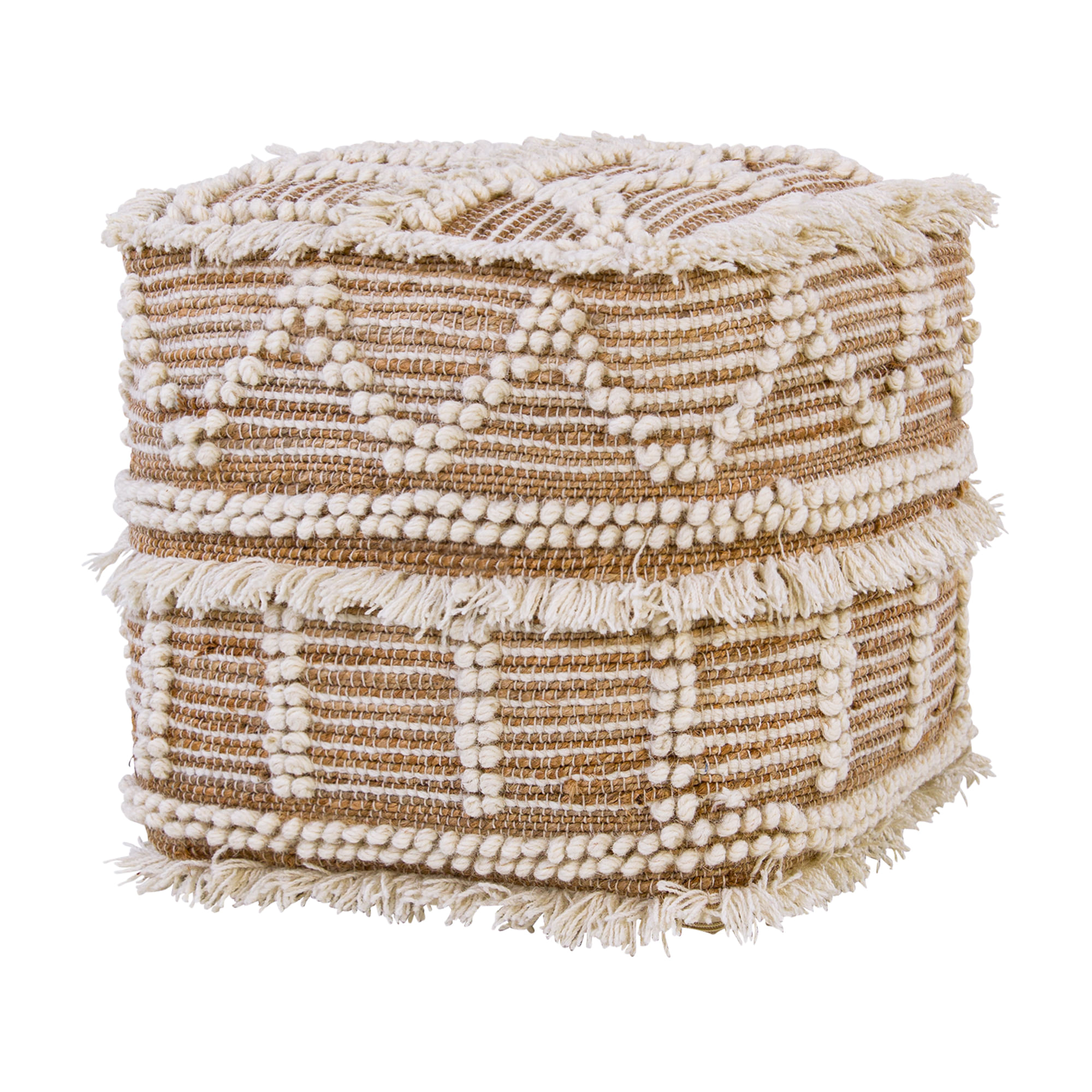 YAHIMBA FRINGE PUFF BRANCO | Tok&Stok